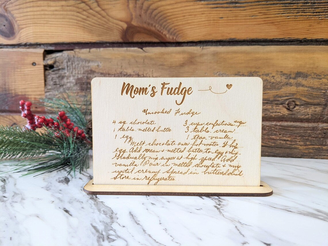 Engraved Handwritten Recipe Cards & Boards – Schweitzer Customs