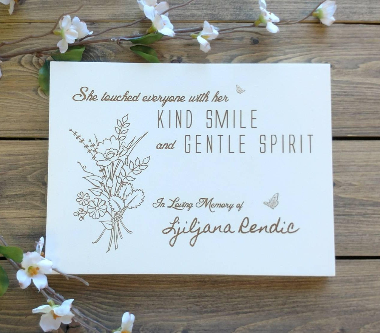 Handwritten Memorial Gift, hand written memorial gift, memorial signat ...